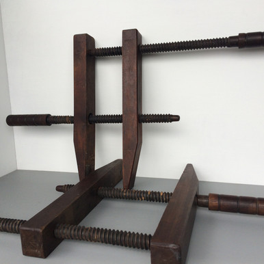 * SOLD * Large wooden clamps - Original Victorian/ Edwardian - Glasgow ...