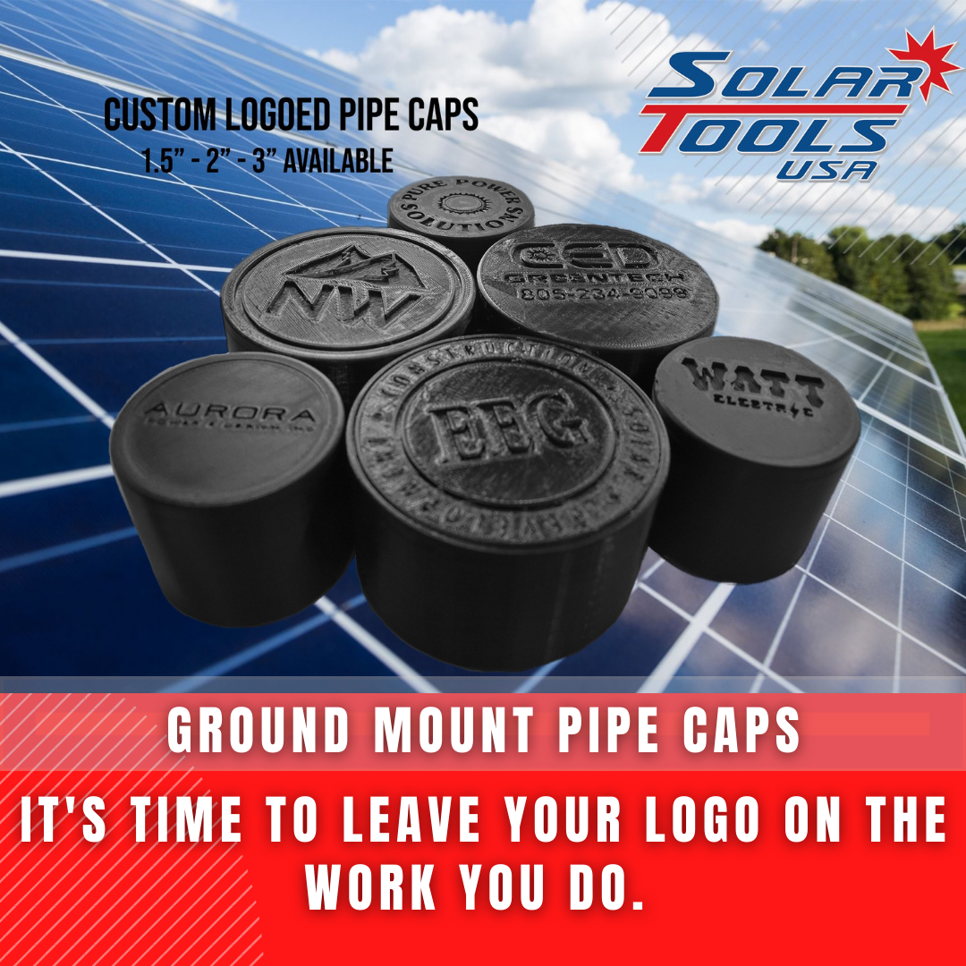 Ground Mount Pipe Caps - Solar Tools USA
