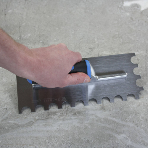 Genesis 902 Soft Grip Round Notch Trowel (20 x 10mm)