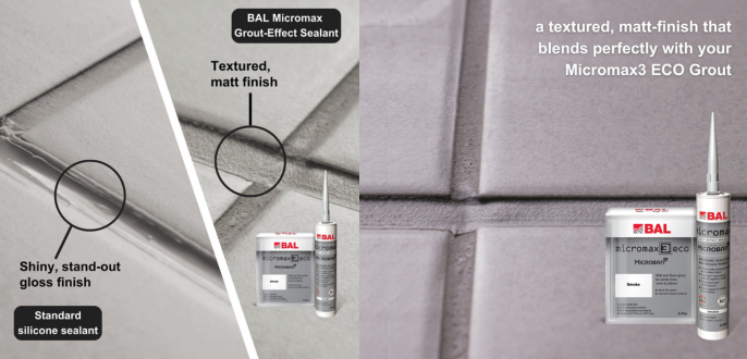NEW BAL Grout Effect Silicone Sealant - Tile Fix Direct