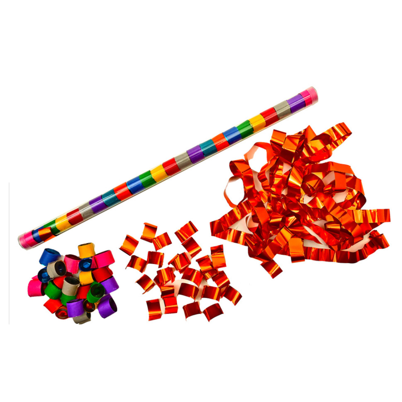 18" Speed Load Tube with 24 Flameproof Metallic Streamers