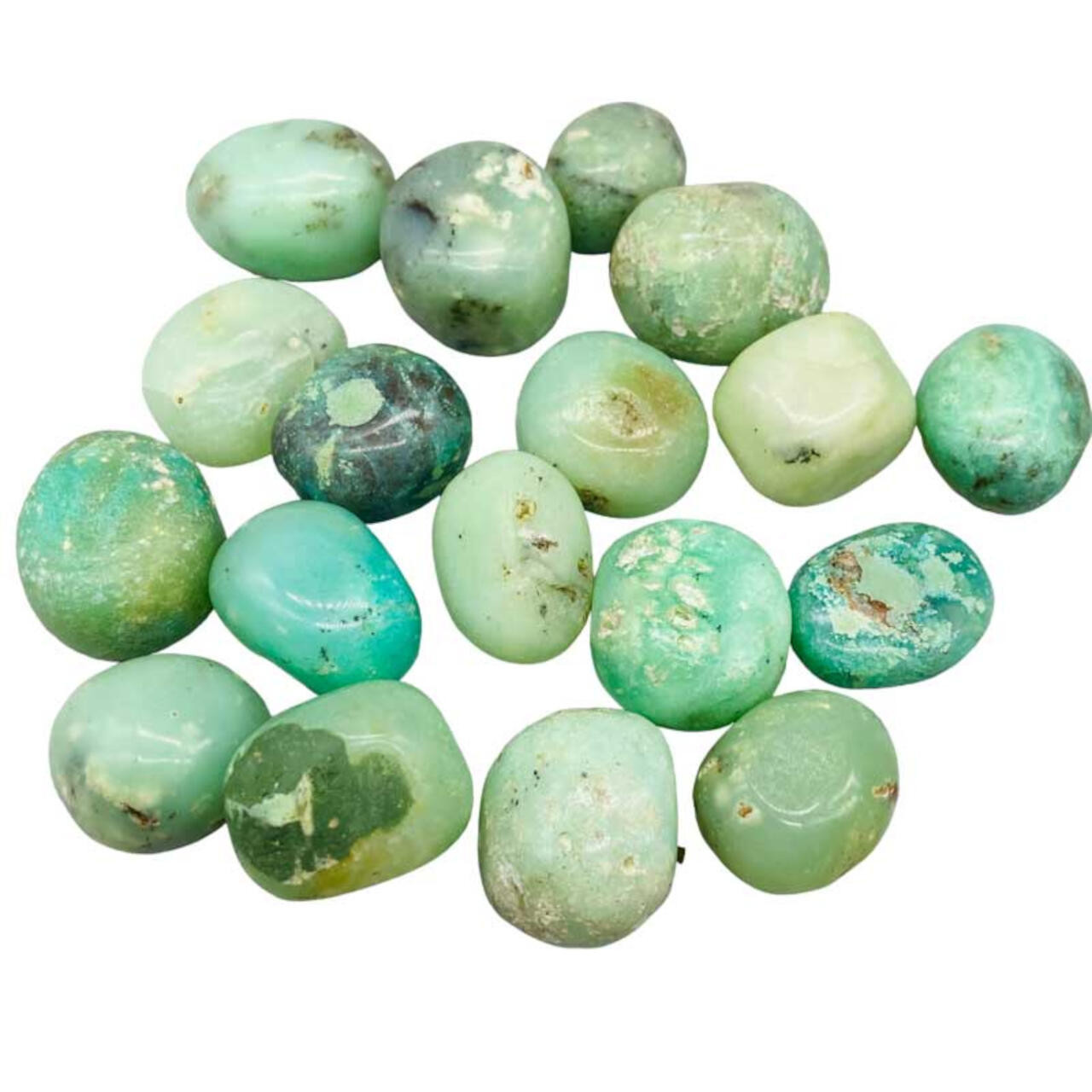 Chrysoprase, Green Tumbled Stones 1 Lb - The Ancient Sage