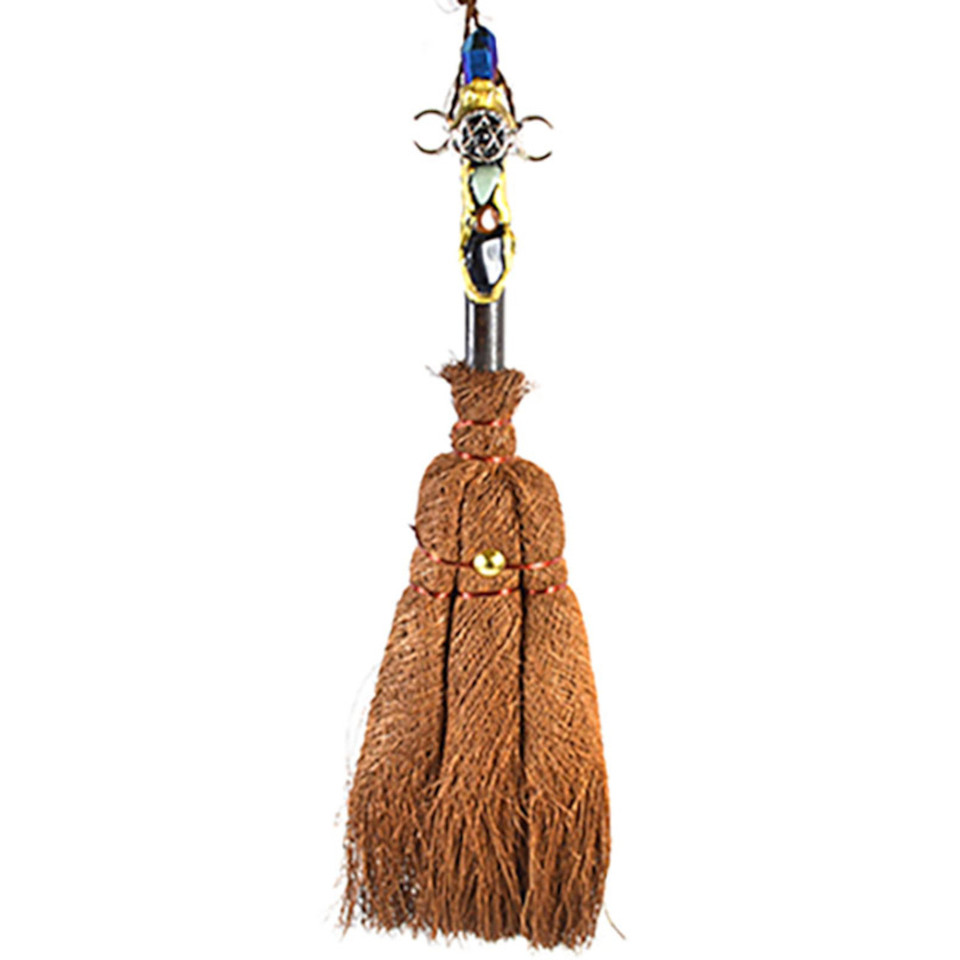 Triple Moon Crystal Broom 12 1/2" - The Ancient Sage