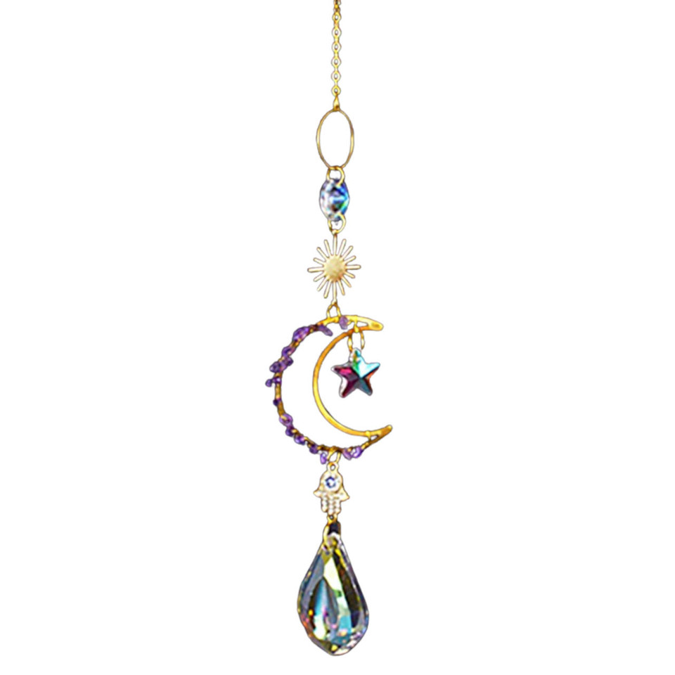 Celestial Crescent Sun Catcher 16 in - The Ancient Sage