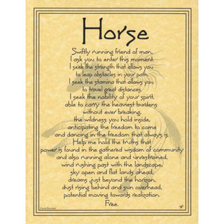 Horse Prayer Poster - The Ancient Sage Spiritual Supply Store