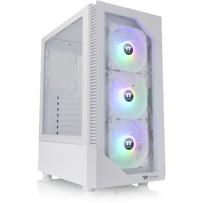 Thermaltake View 200 ARGB Tempered Glass Mid Tower Case Snow Edition ...