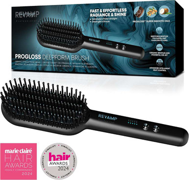 Revamp Deepform Ceramic Straightening Hot Brush | Coolblades