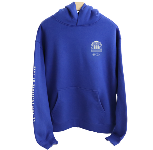 Blue DIA Building Hoodie - Detroit Institute of Arts Museum Shop