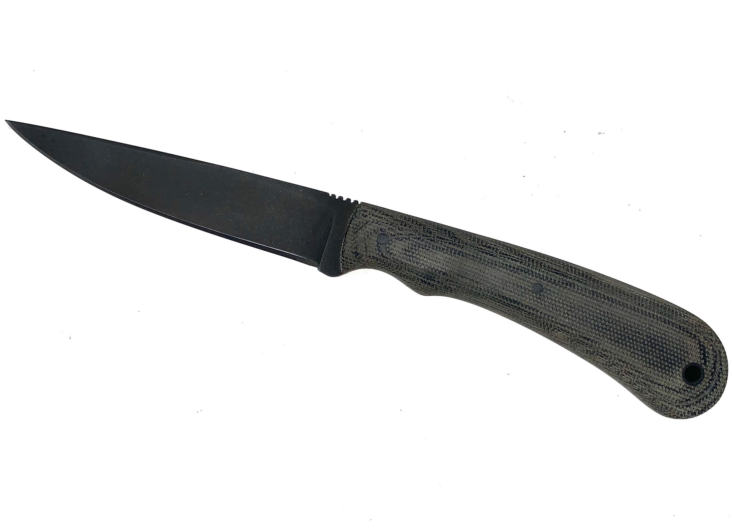 Winkler Knives WK II Operator with Black Micarta Handle & Black Leather ...