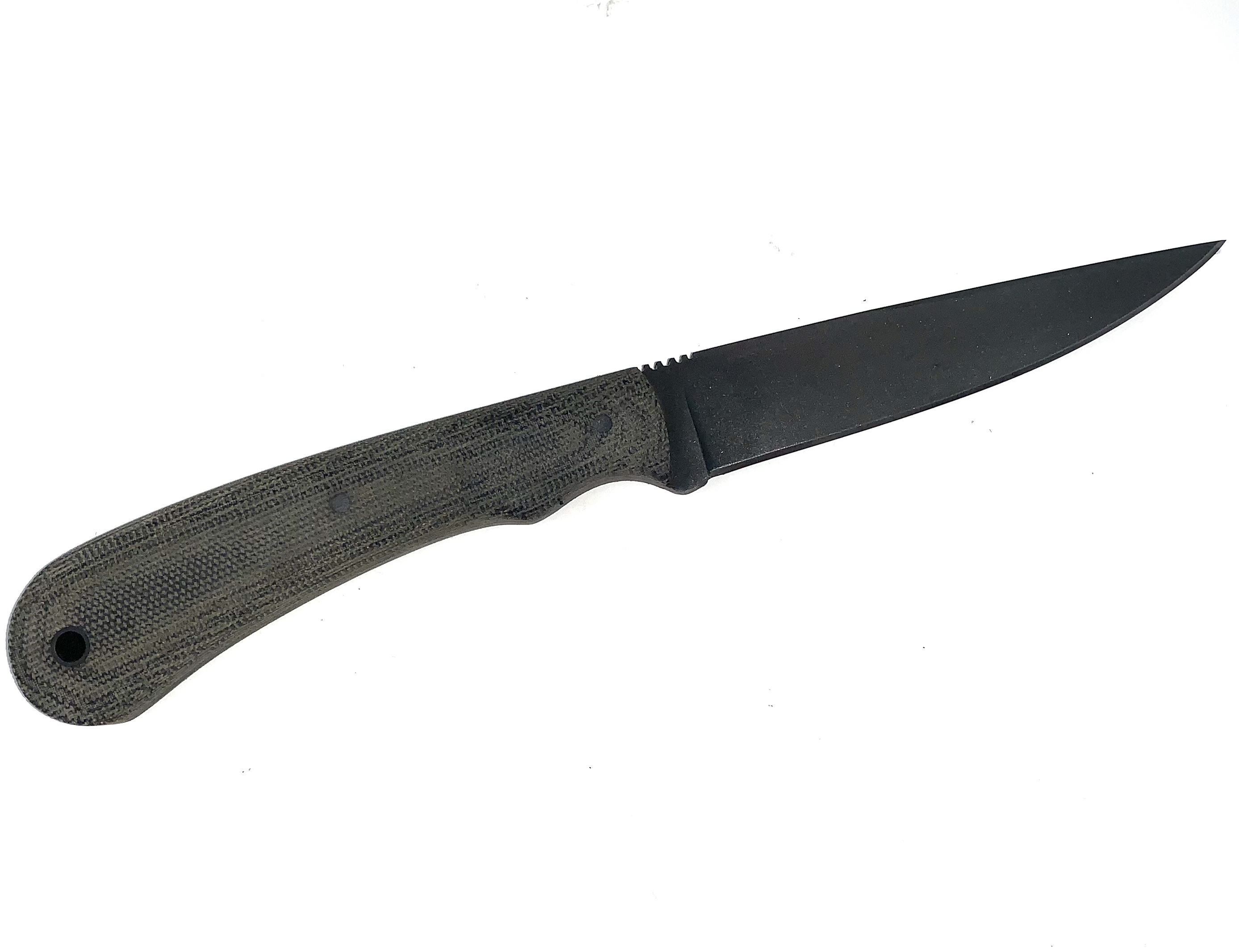 Winkler Knives WK II Operator with Black Micarta Handle & Black Leather ...