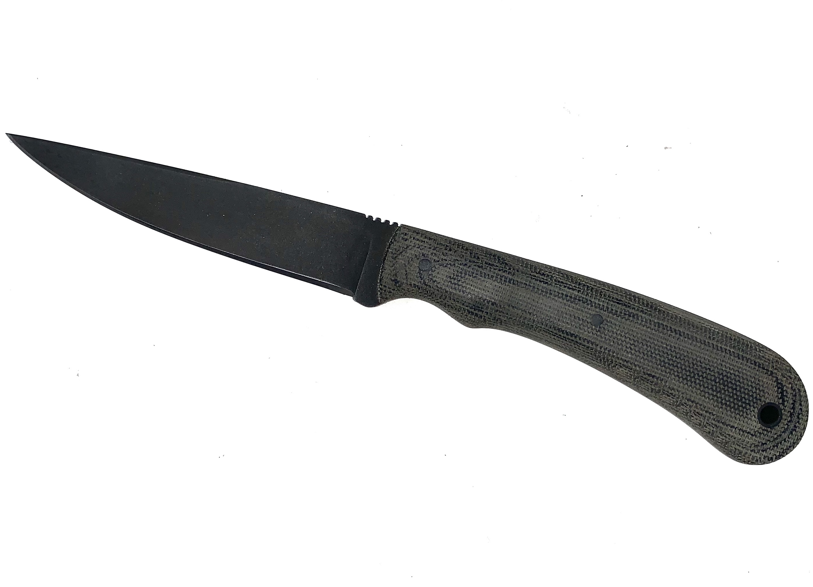 Winkler Knives WK II Operator with Black Micarta Handle & Black Leather ...