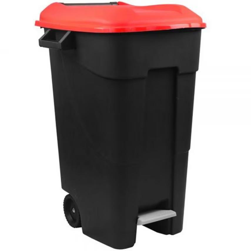 Tayg EcoTayg 120 - Pedal Waste Container, Red, 120 L - Toolsure®
