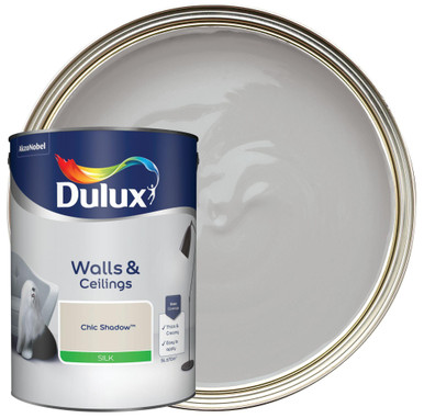 Dulux Walls & Ceilings Silk Emulsion Paint - Chic Shadow - 5L - Toolsure®