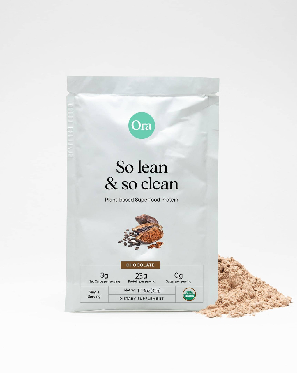 Organic Plant-based Superfood Protein Powder Chocolate Sachet (So Lean ...