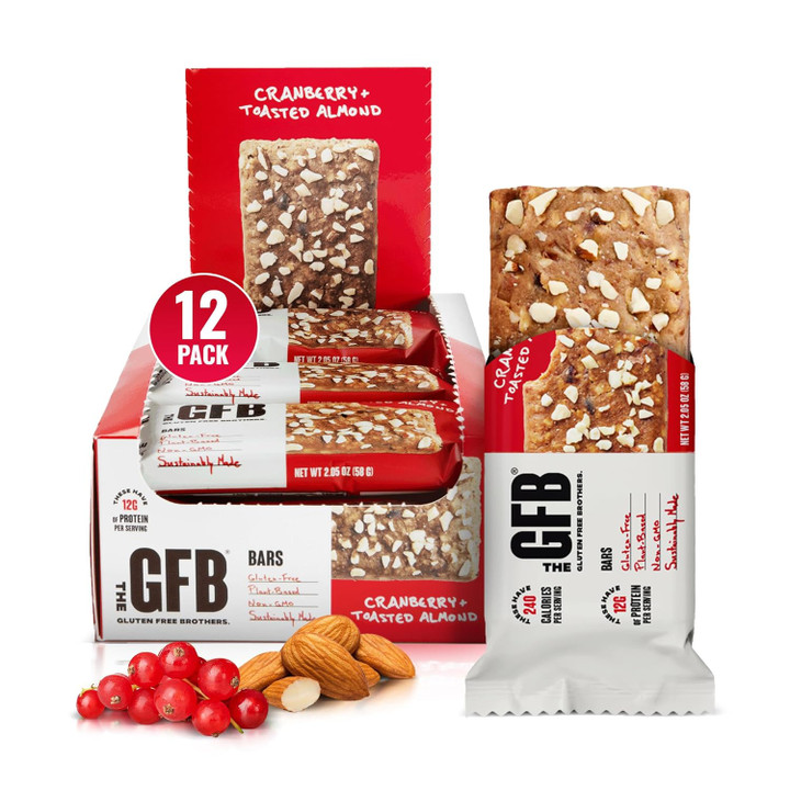 Gluten Free Protein Bar Cranberry Toasted Almond