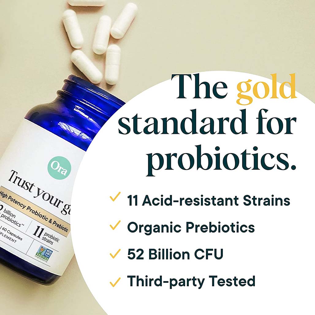 High Potency Probiotic with Prebiotic Capsules (Trust Your Gut) 60 ...