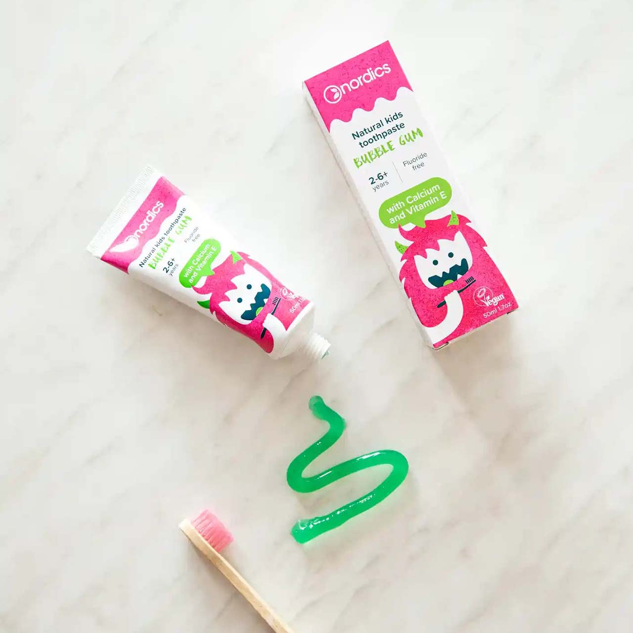Kids Natural Toothpaste Bubble Gum 50ml - NATURELOVA