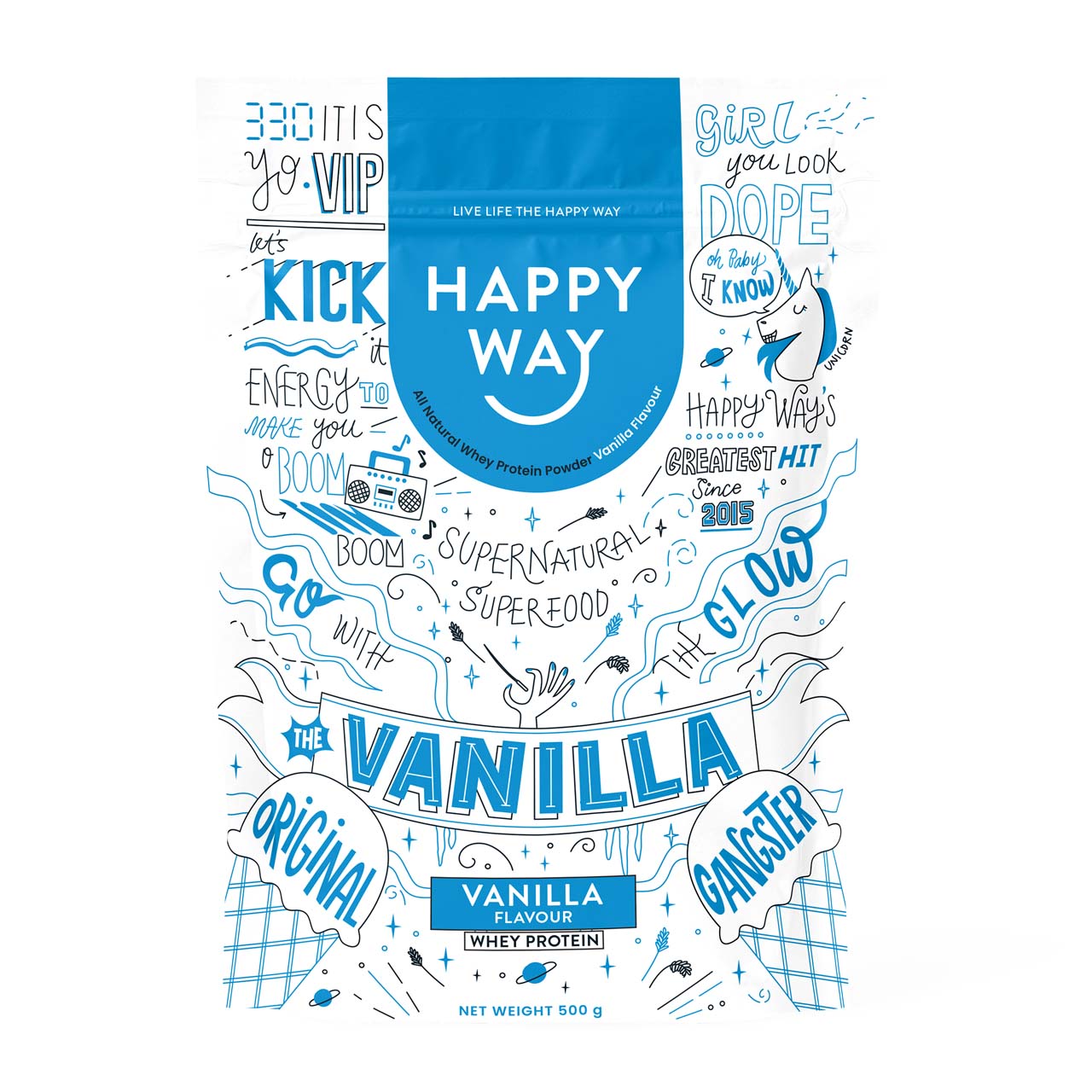 Whey Protein Powder - Vanilla 500g