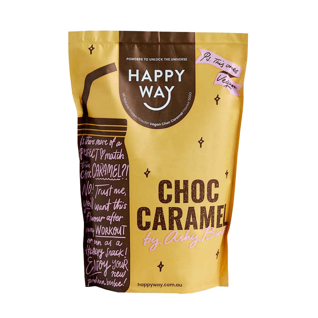 Vegan Protein Powder - Choc Caramel 500g - NATURELOVA