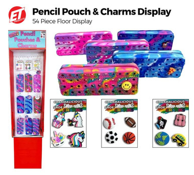 Pencil Pouch & Charms Display 54pc