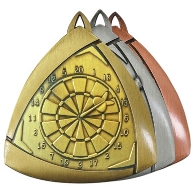 M1215 - Darts Triangle Medal - Trophy Innovations