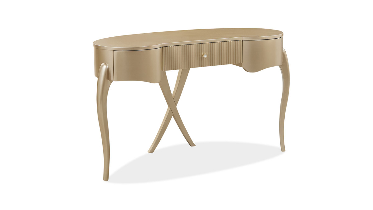 Aurora Oval Shaped Vanity Desk - Jennifer Taylor Home