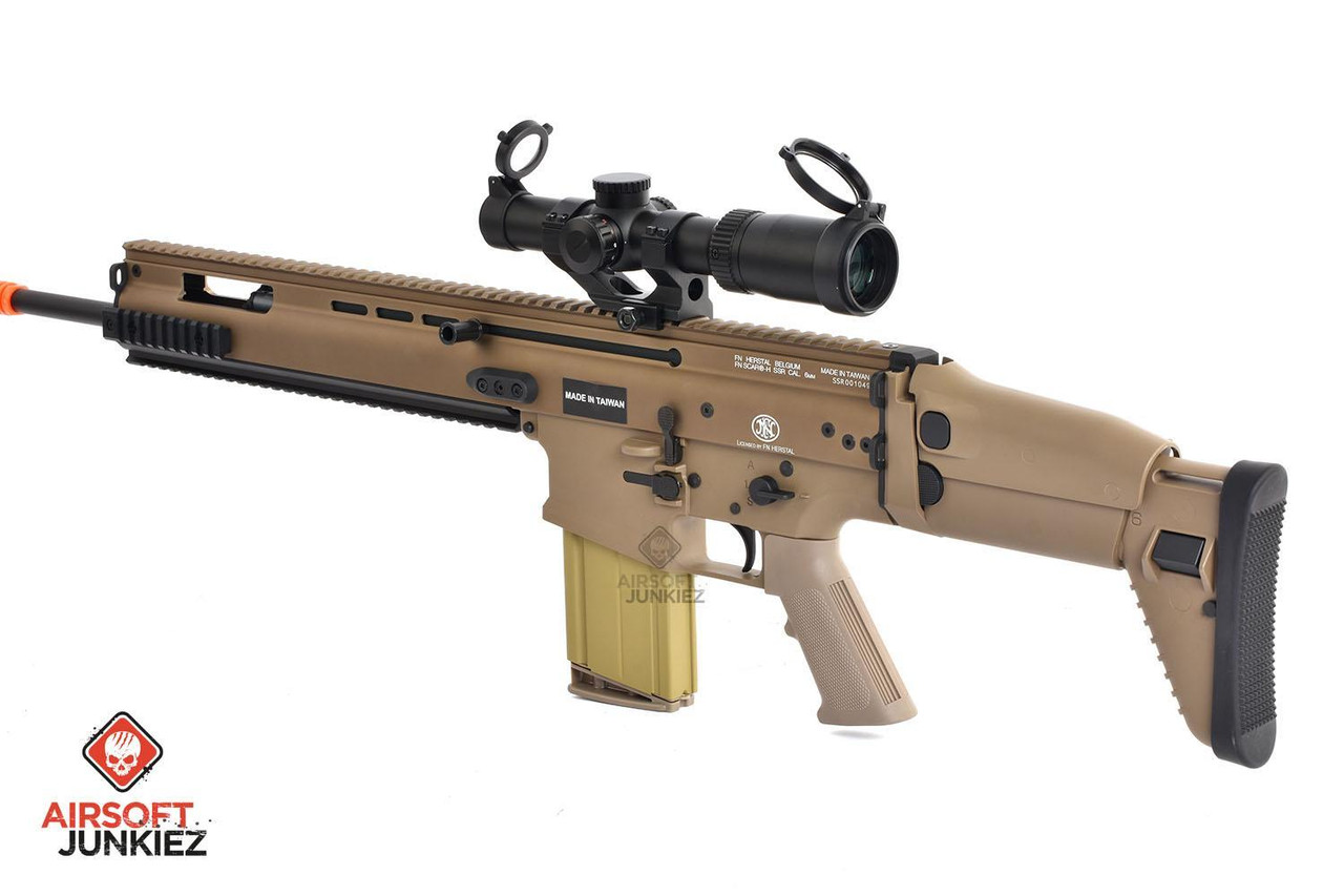 Cybergun FN Herstal Licensed Full Metal SCAR Heavy Airsoft AEG Rifle by ...