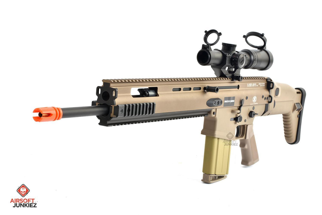 Cybergun FN Herstal Licensed Full Metal SCAR Heavy Airsoft AEG Rifle by ...