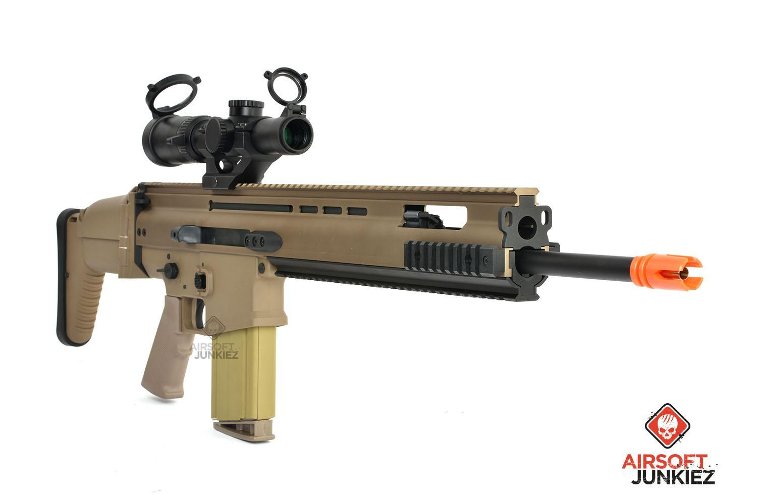 Cybergun FN Herstal Licensed Full Metal SCAR Heavy Airsoft AEG Rifle by ...