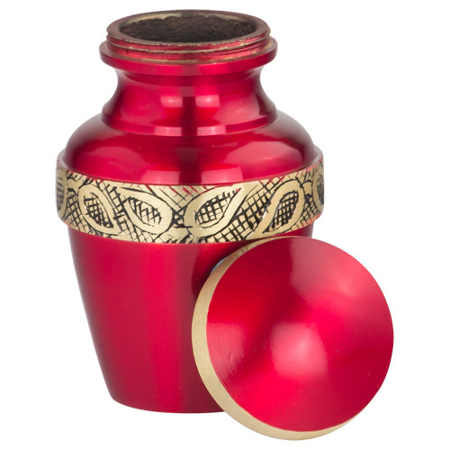Ruby Red Keepsake Urn for Ashes