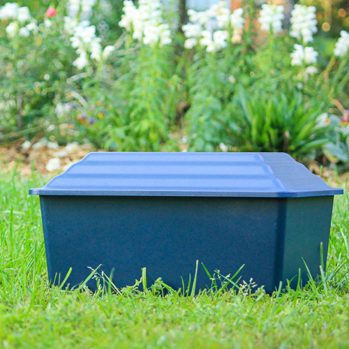 Basic Urn Vault - Navy Blue for Ground Burial