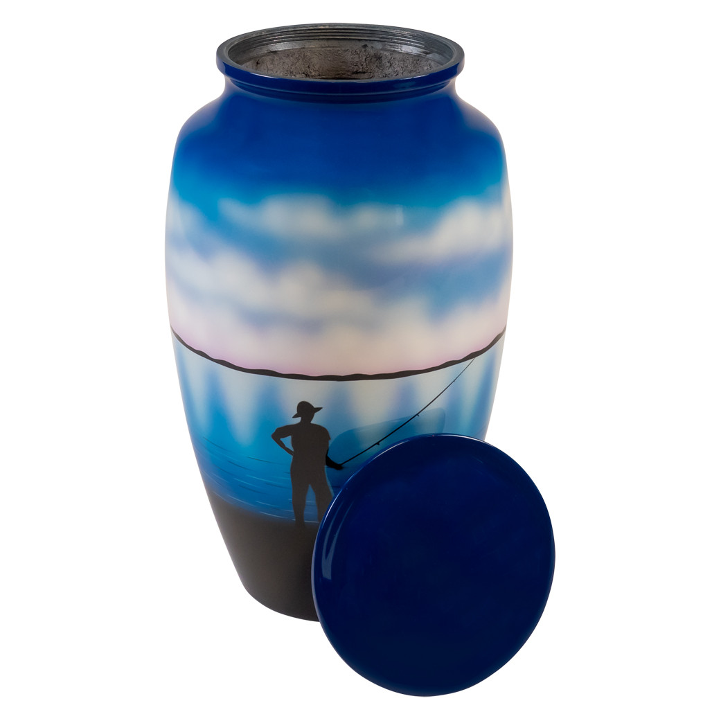 Fishing Cremation Urn for Ashes