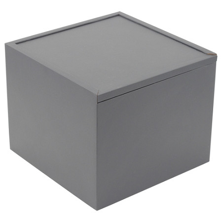 Simple Cube Urn Gray | Wood Urn