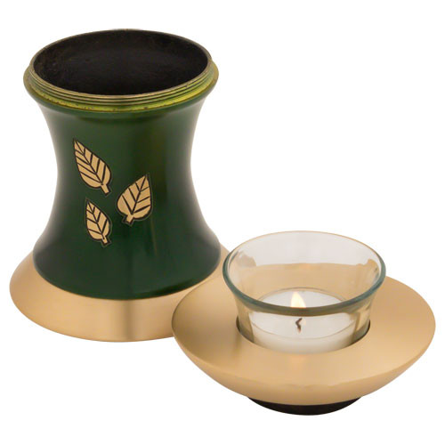 Strong Tree Tealight Urn with Candle by Silverlight Urns
