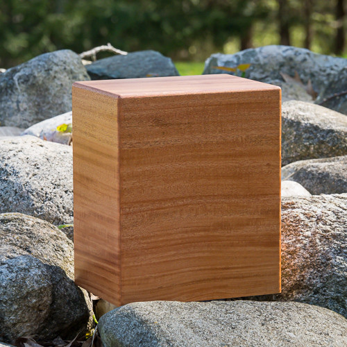 Arden Mahogany Wood Extra Large Cremation Urn for Ashes