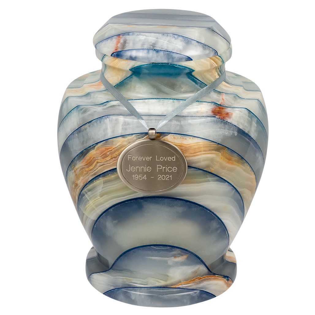 Medley Blue Onyx Cremation Urn for Ashes