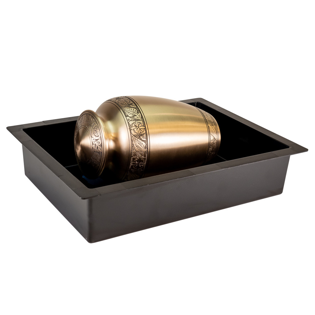 Recycled Crowne Single Urn Vault - Black
