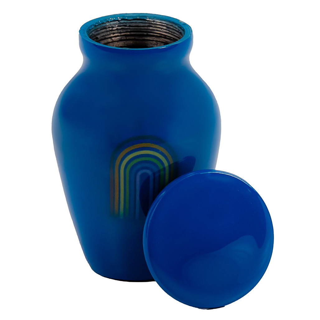 Bright Rainbow Keepsake Urn | LGBTQ Pride Mini Urn for Ashes