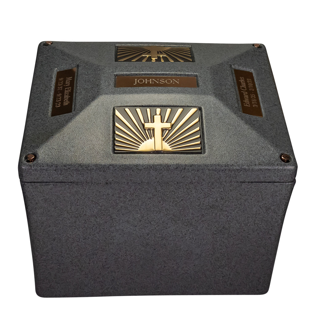 Tyton Graystone Double Urn Vault - Cross & Ray | Vaults for Two Urns