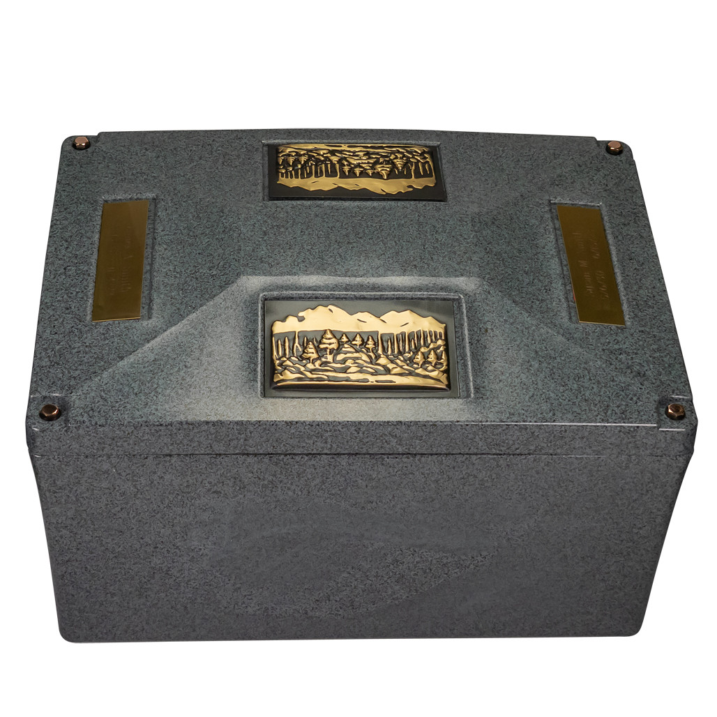 Champion Graystone XL Urn Vault - Mountain Forest | Extra Large Vaults