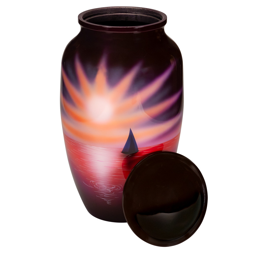 Sunset Sail Cremation Urn for Ashes