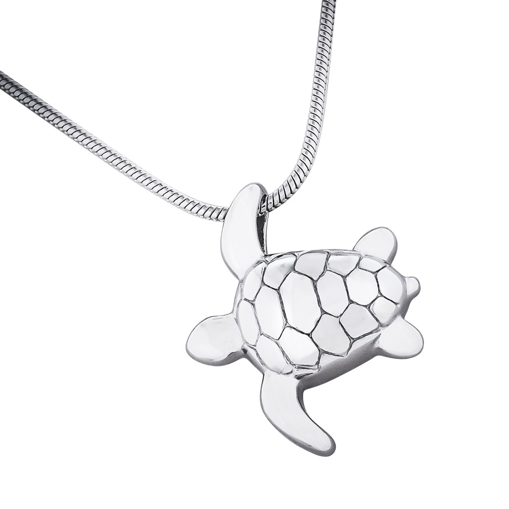 Sea Turtle Large Cremation Jewelry | Necklace for Ashes