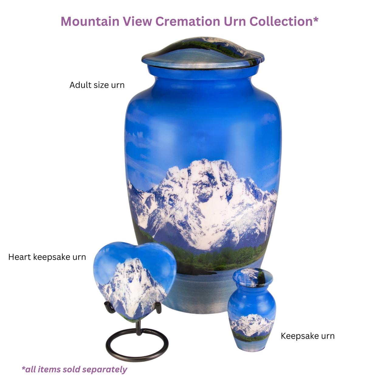Mountain View Cremation Urn | Adult Urn for Ashes