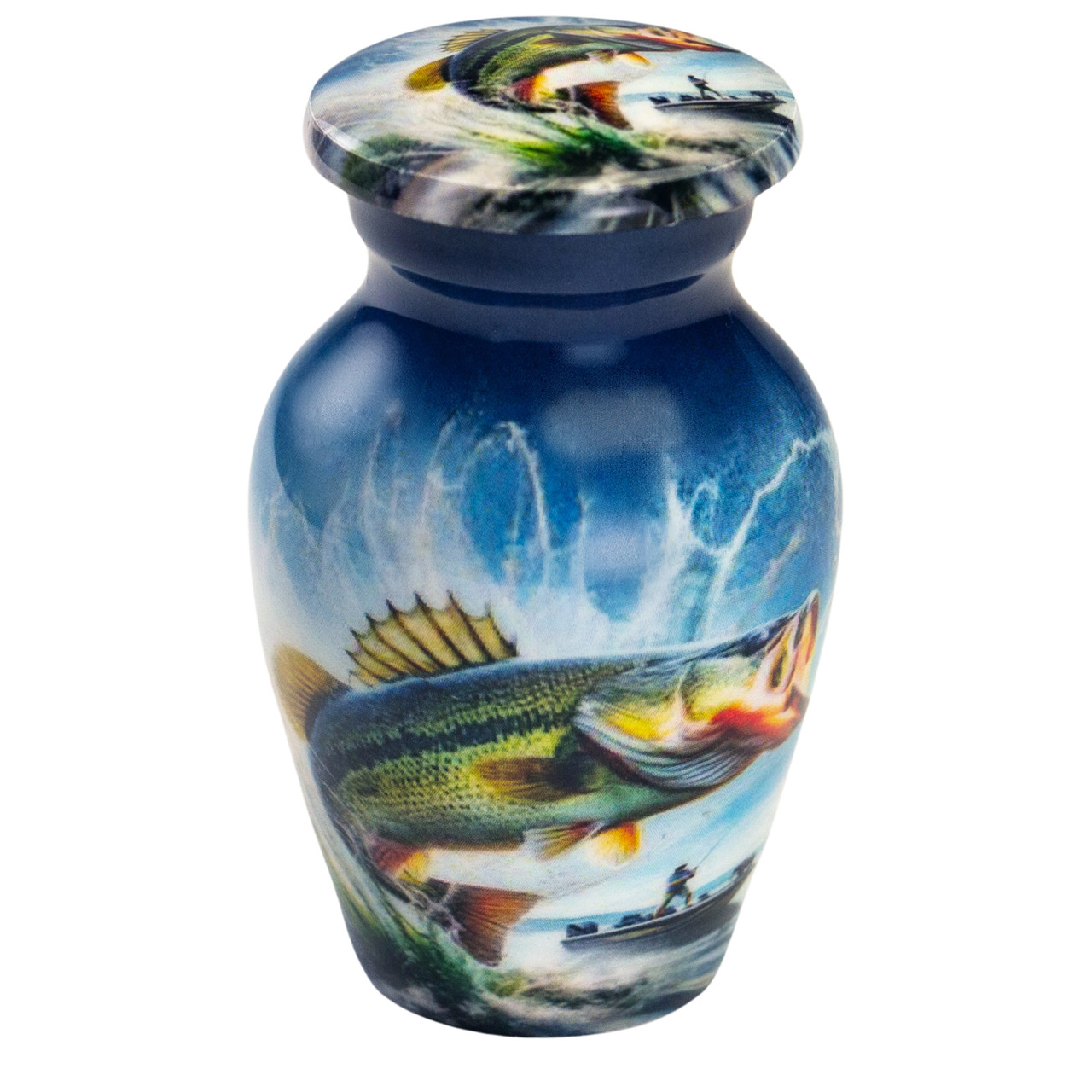 Gone Fishing Keepsake Urn | Mini Urn for Ashes