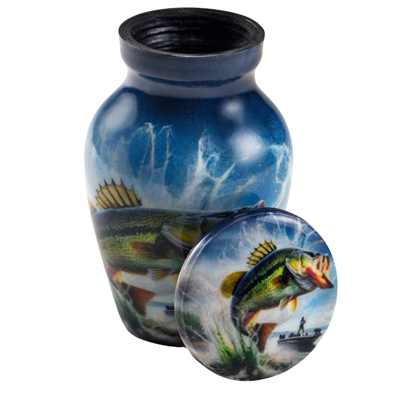 Gone Fishing Keepsake Urn | Mini Urn for Ashes