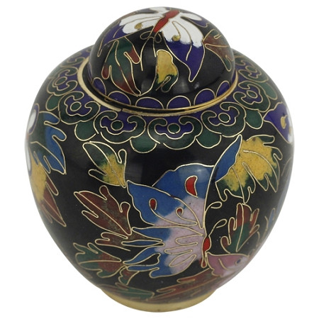 Azure Blue Cloisonne Urn for Ashes | Cremation Urn for Ashes