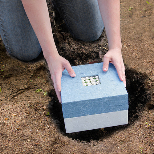 Embrace Earthurn Biodegradable Urn in Floral Bouquet | Earth Burial Urns