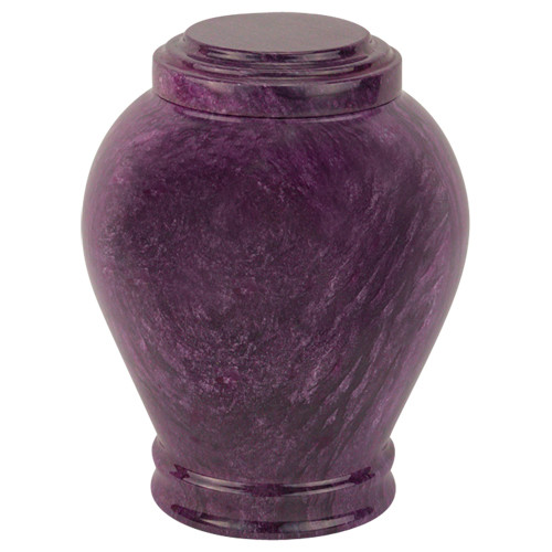 Purple Marble Cremation Urn for Human Ashes