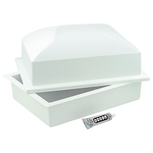 Crowne Urn Vault Single White | Urn Vaults & Burial Vaults