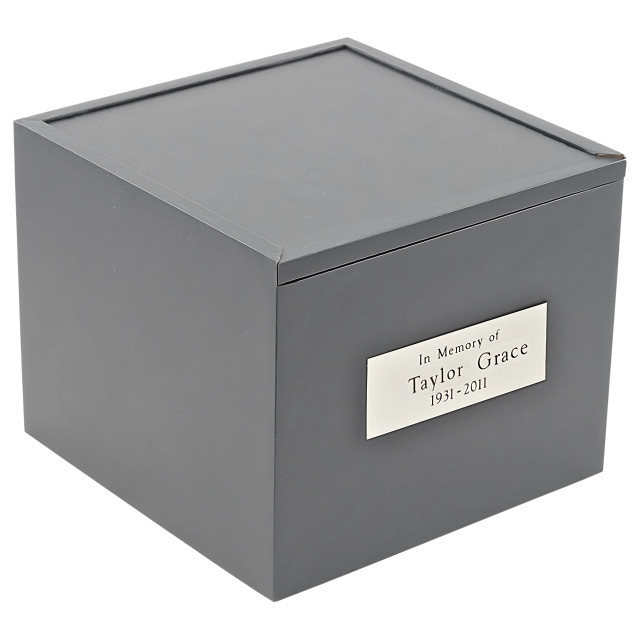 Solace Gray Teardrop | Brass Cremation Urn for Human Ashes in Gray